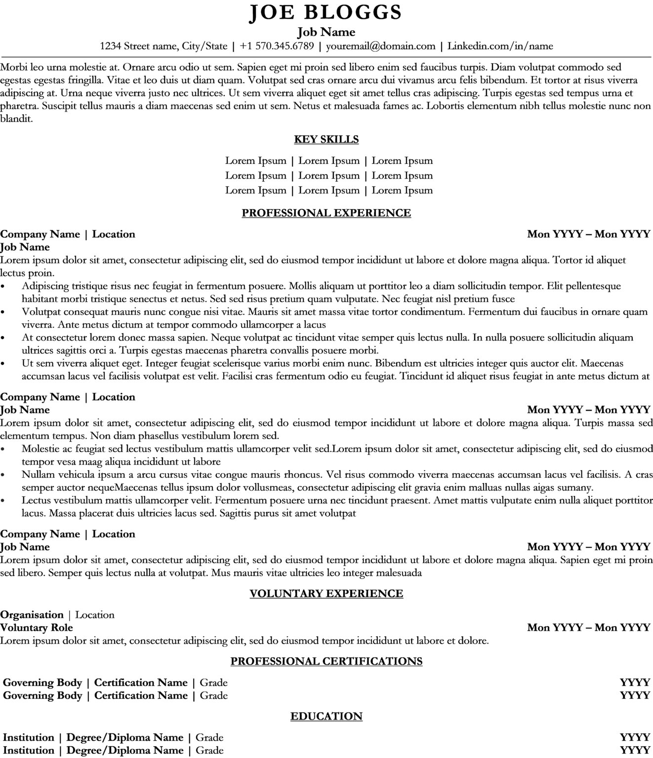 Different Resume Templates By Industry - CareerHigher